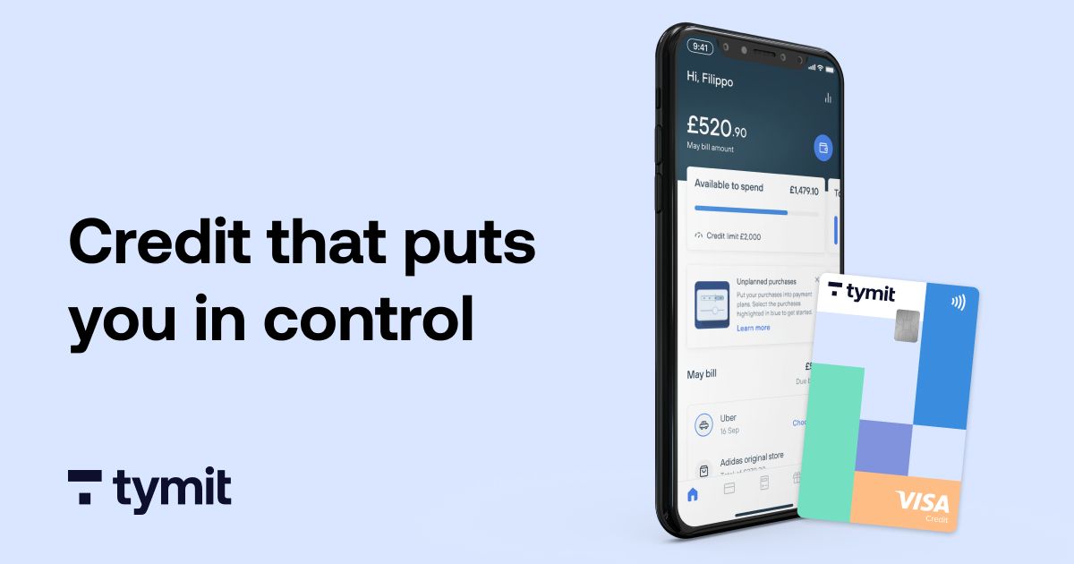 Tymit Credit Cards | Pay Later and Credit Score Builder